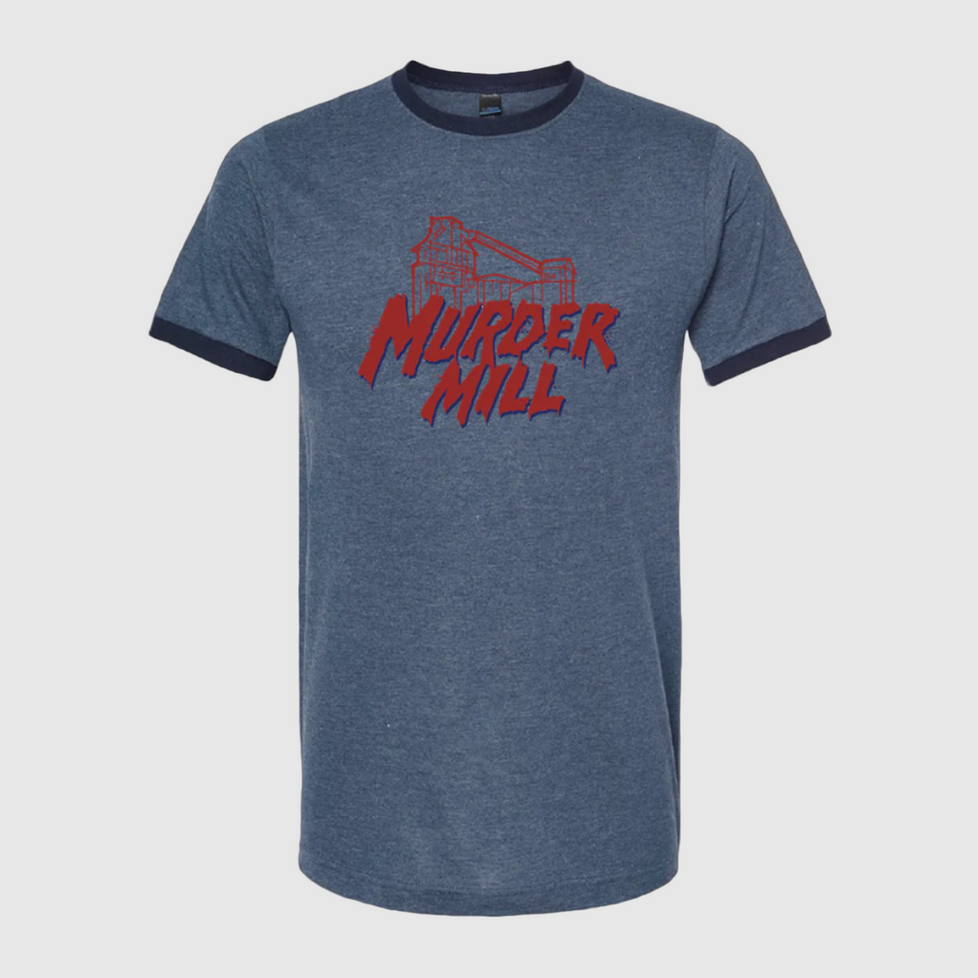 Murder Mill Jersey Ringer T-Shirt Heather Denim Navy